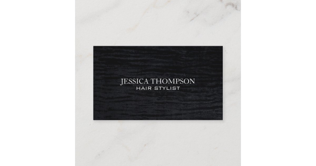 Velvet | Black Business Card | Zazzle