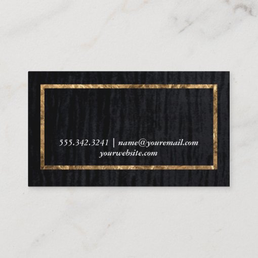 Velvet / Gold Frame Business Card | Zazzle