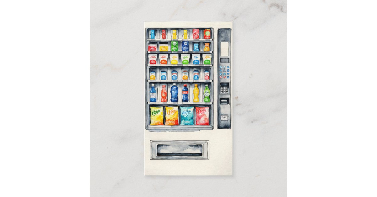 Vending Machine Business Card | Zazzle