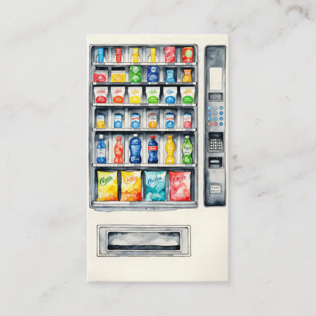 Vending Machine Business Card | Zazzle