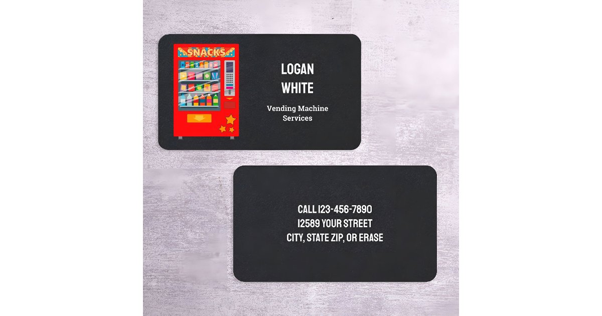Vending Machine Business Card | Zazzle