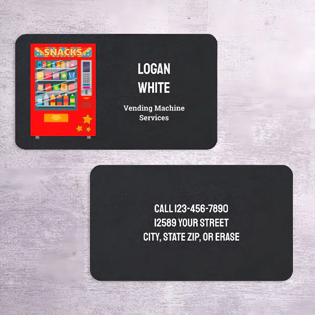 Vending Machine Business Card | Zazzle