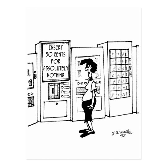 Vending Machine Cartoon 2988 Postcard | Zazzle.com