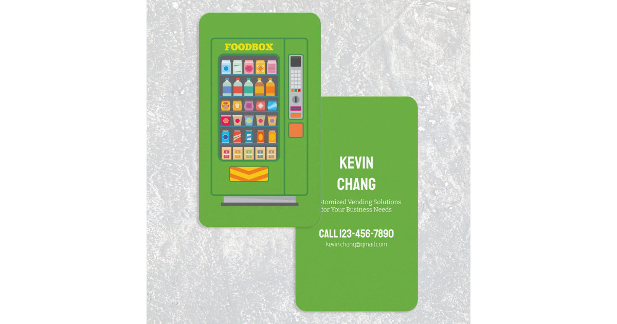 Vending Machine Maintenance Business Card | Zazzle