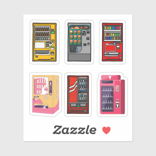 Vending Machine Stickers | Zazzle