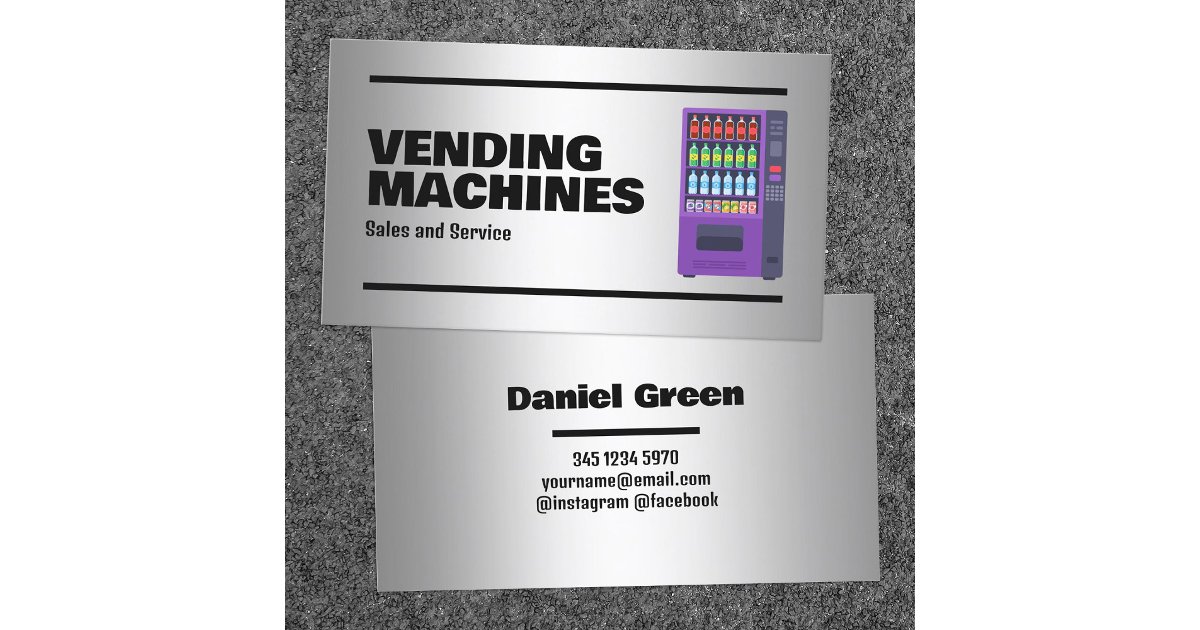 Vending Machines Business Card | Zazzle