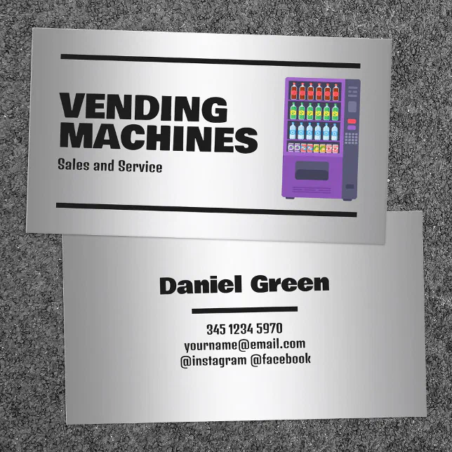 Vending Machines Business Card | Zazzle
