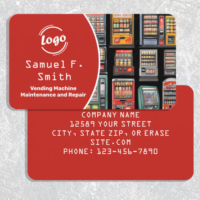 Vending Maintenance Business Card | Zazzle