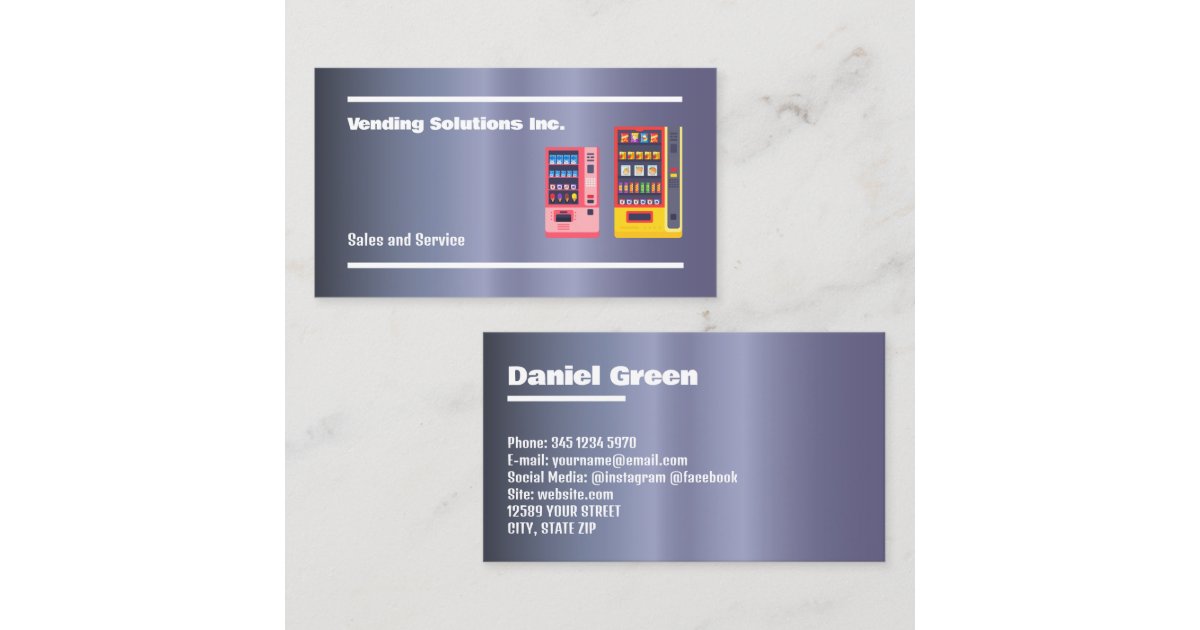 Vending Vendor Business Card | Zazzle