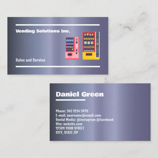 Vending Vendor Business Card | Zazzle