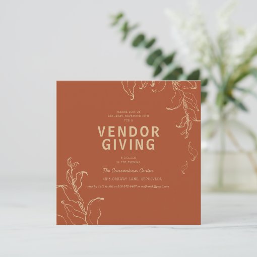 Vendor | Thanksgiving Party Invitation | Zazzle