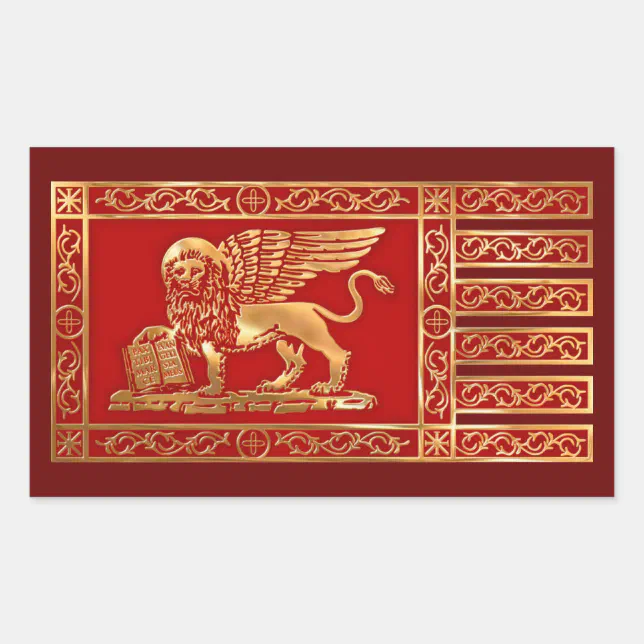 Venetian Flag Rectangular Sticker | Zazzle