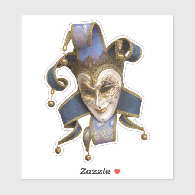 Venetian Mask 2 Sticker | Zazzle