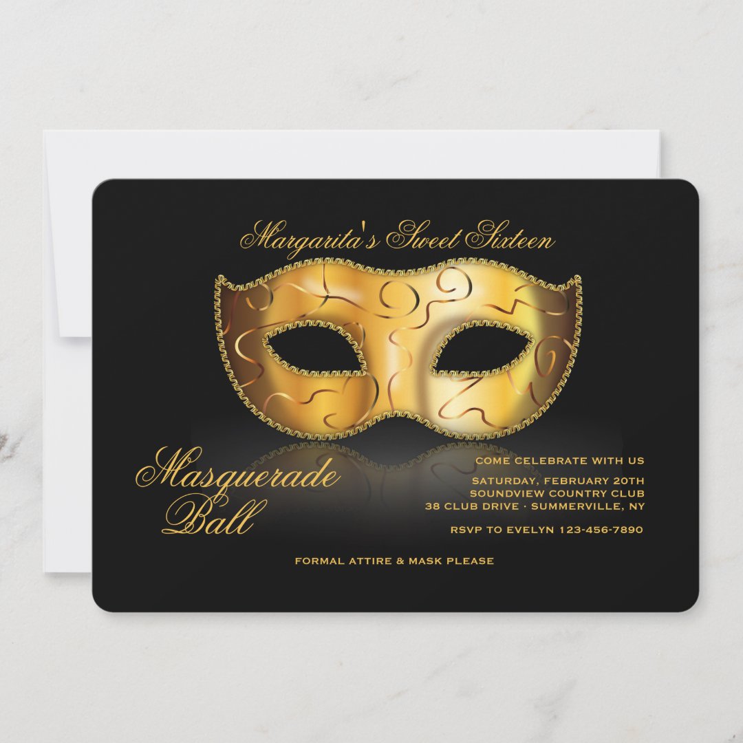 Venetian Mask Invitation | Zazzle