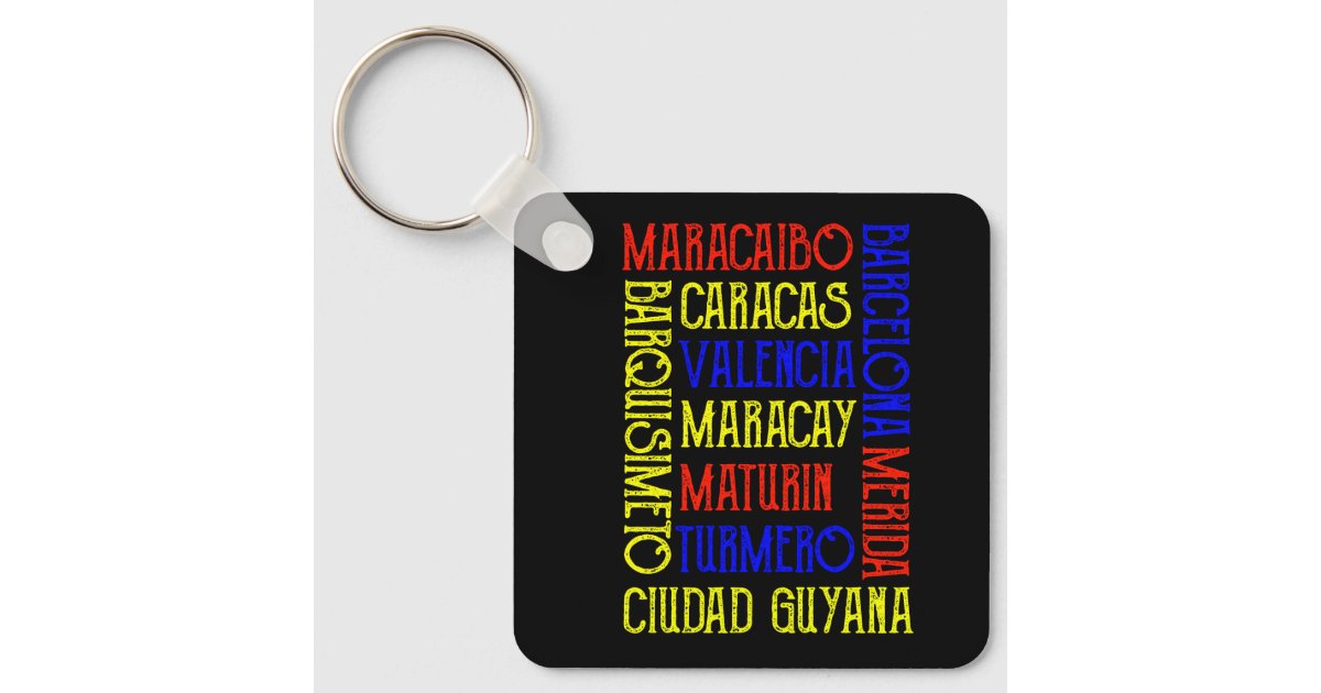 Venezuela Caracas City Names Keychain | Zazzle
