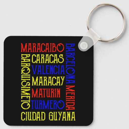 Venezuela Caracas City Names Keychain | Zazzle