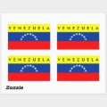 venezuela country flag nation symbol name text rectangular sticker | Zazzle