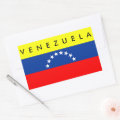 venezuela country flag nation symbol name text rectangular sticker | Zazzle