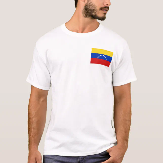 Venezuela Flag and Map T-Shirt | Zazzle