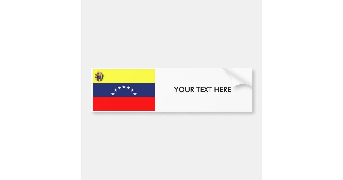 VENEZUELA FLAG Bumper Sticker | Zazzle