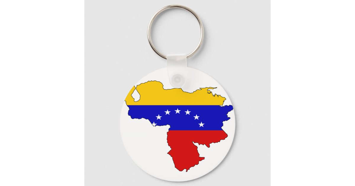 Venezuela flag map keychain | Zazzle