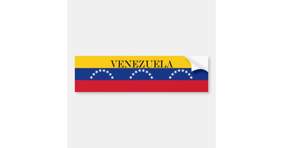 Venezuela flag patriotic Venezuelans Bumper Sticker | Zazzle