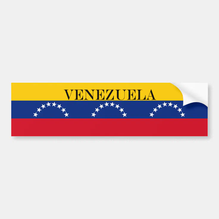 Venezuela flag patriotic Venezuelans Bumper Sticker | Zazzle