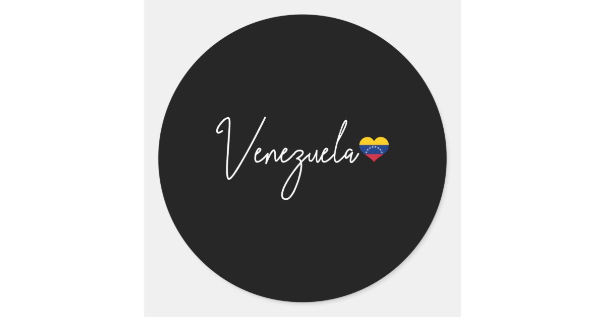 Venezuela He Pride Venezuelan Flag Classic Round Sticker | Zazzle