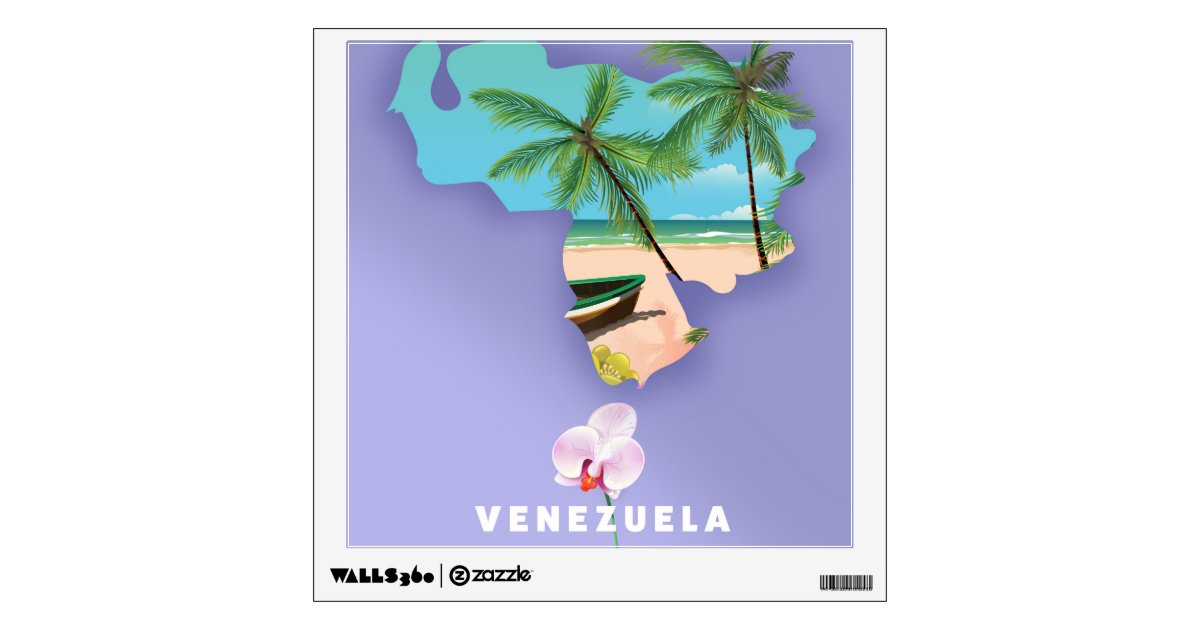 Venezuela map wall decal | Zazzle