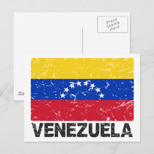 Venezuela Vintage Flag Postcard | Zazzle