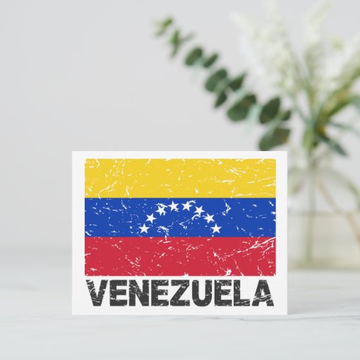 Venezuela Vintage Flag Postcard | Zazzle