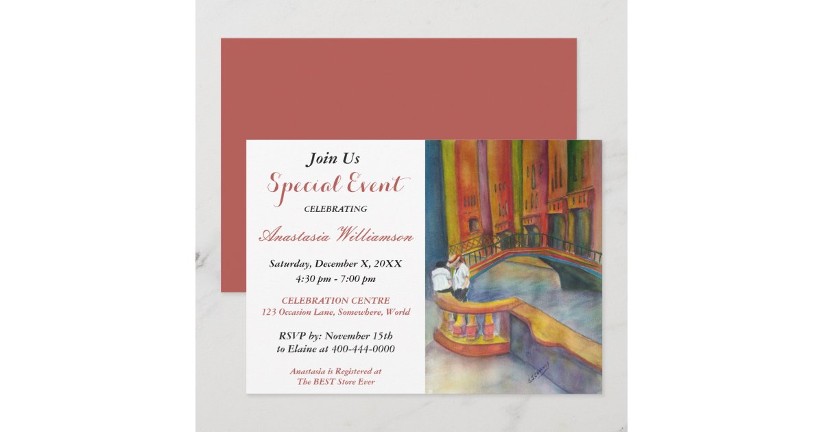 VENICE - AN ITALIAN PARTY EVENT INVITE | Zazzle
