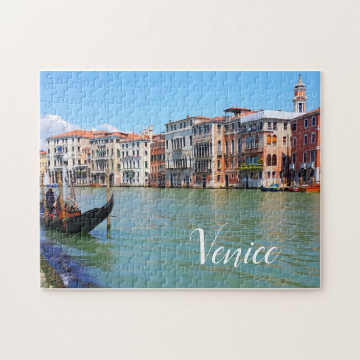 Venice Canal & gondola, Venezia Italy Jigsaw Puzzle | Zazzle.com