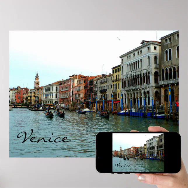 Venice, Italy Gondolas on the Grand Canal Poster | Zazzle