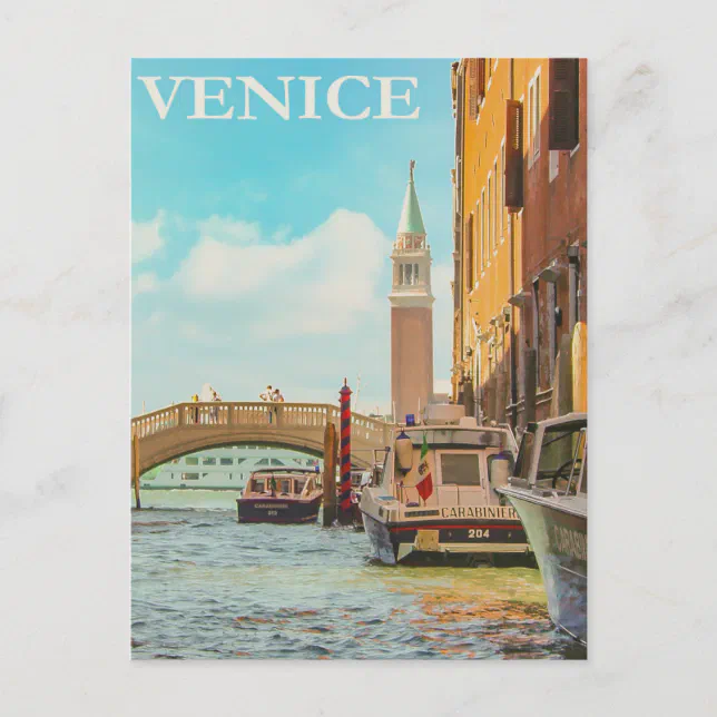 Venice, Italy Vintage Travel Postcard | Zazzle
