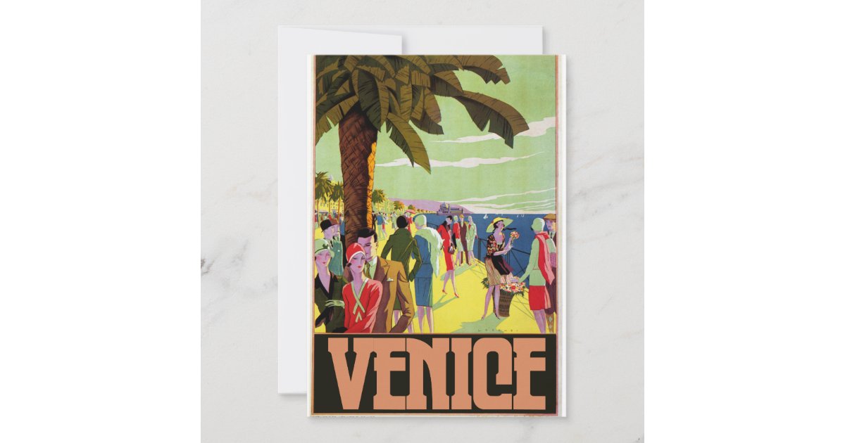 Venice Travel Artwork Invitation | Zazzle
