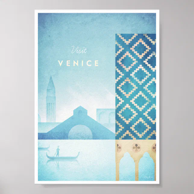 Venice Vintage Travel Poster | Zazzle