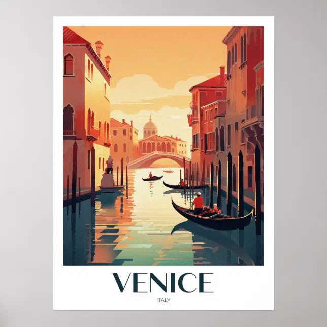 Venice Vintage Travel Poster | Zazzle