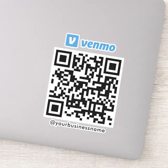 Venmo QR Code Payment Scan to Pay White Sticker | Zazzle