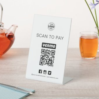 Venmo QR Code Sign Scan to Pay Business | Zazzle