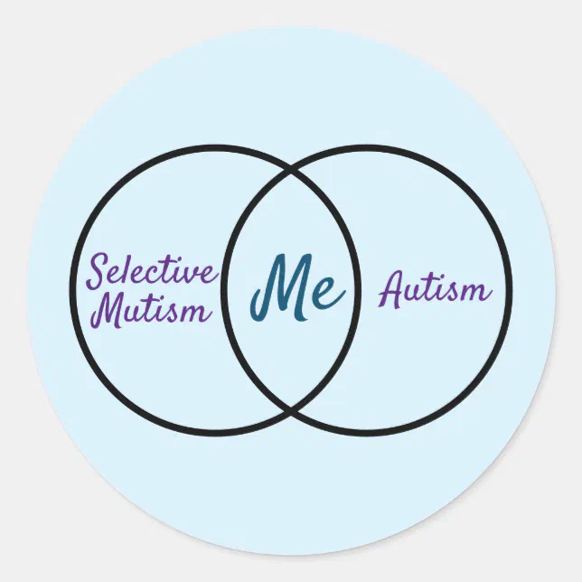 Venn diagram double diagnosis classic round sticker | Zazzle