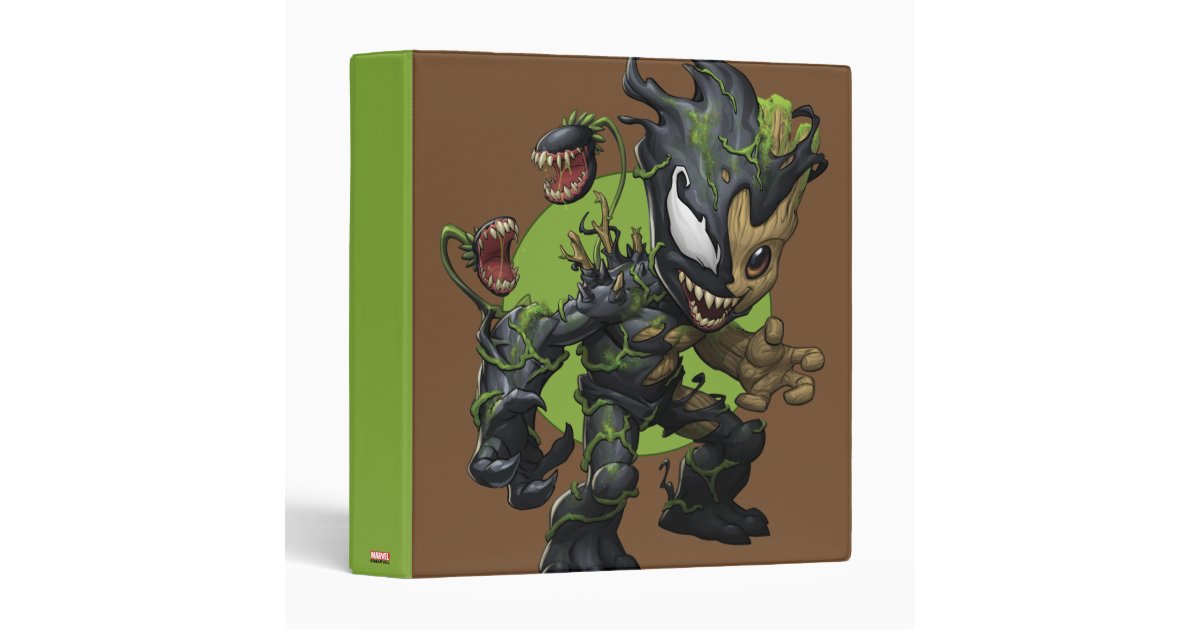 Venomized Baby Groot 3 Ring Binder | Zazzle