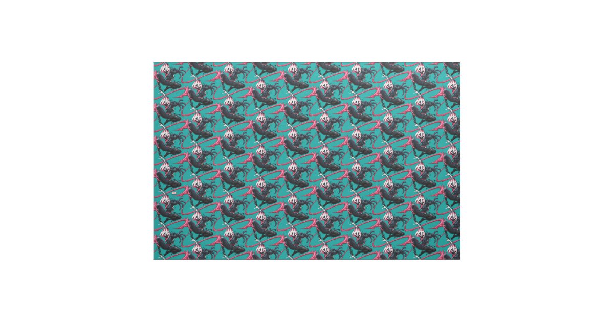Venomized Ghost-Spider Fabric | Zazzle