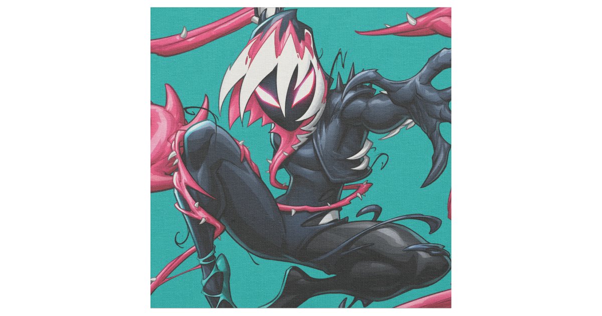 Venomized Ghost-Spider Fabric | Zazzle