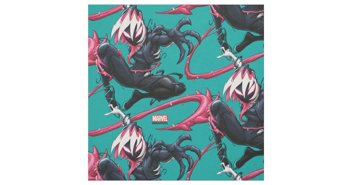 Venomized Ghost-Spider Fabric | Zazzle