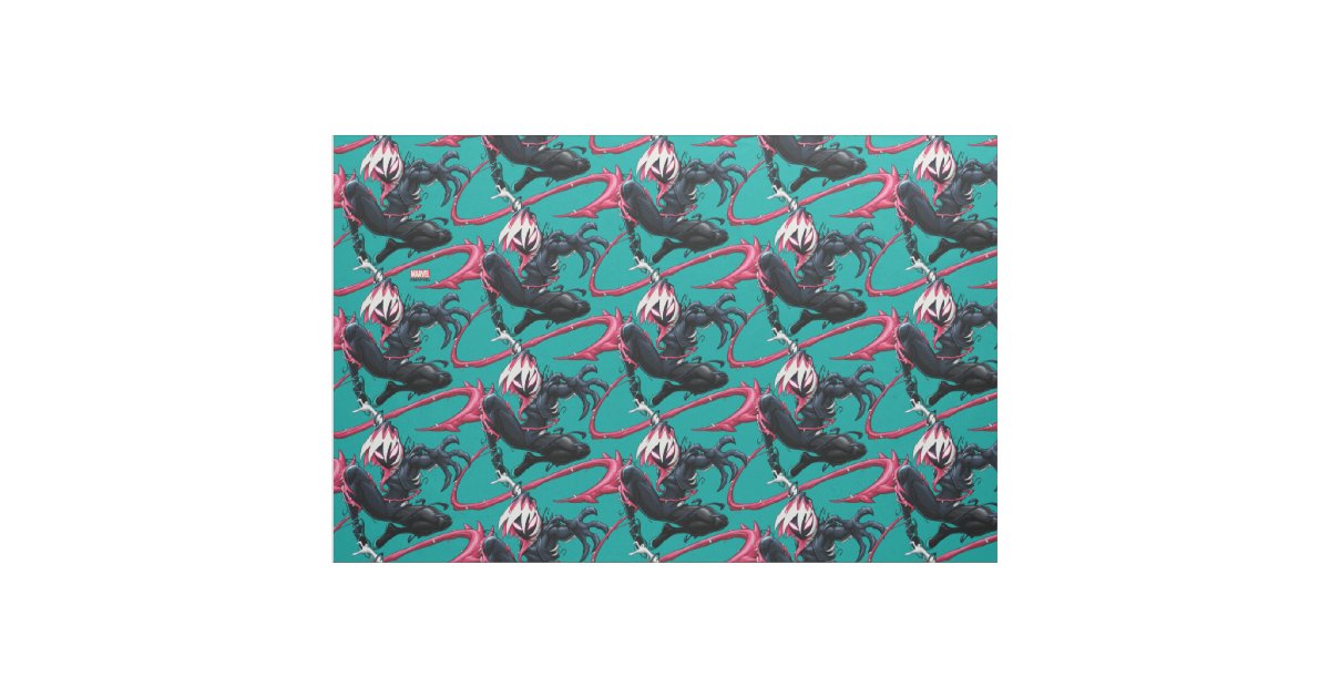 Venomized Ghost-Spider Fabric | Zazzle