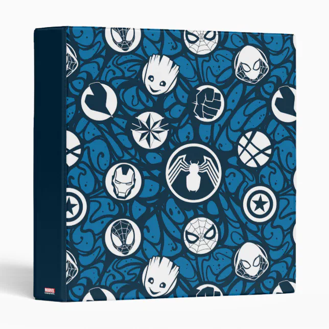 Venomized Hero Logo Pattern 3 Ring Binder | Zazzle