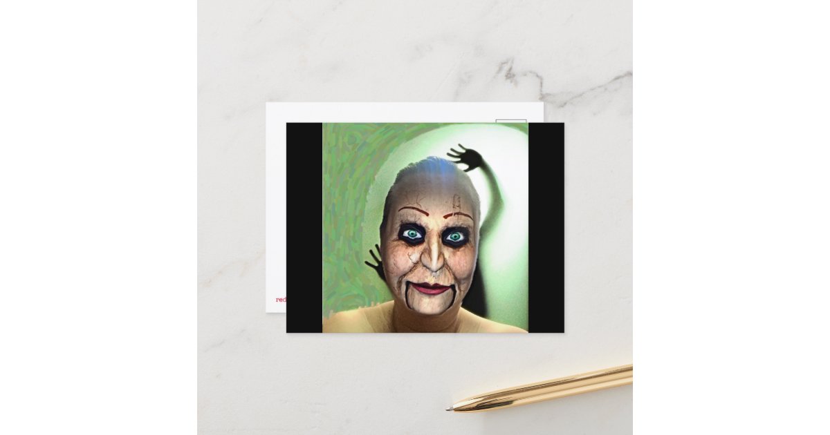 Ventriloquist Dummy Self Portrait Postcard | Zazzle