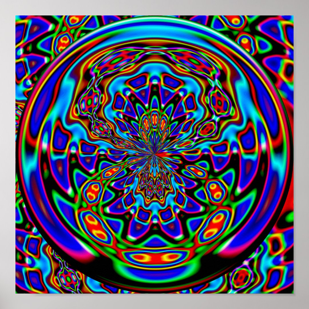 Venus Fly Trap Abstract Digital Poster | Zazzle