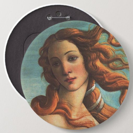 Venus on the Half Shell (detail) Pinback Button | Zazzle